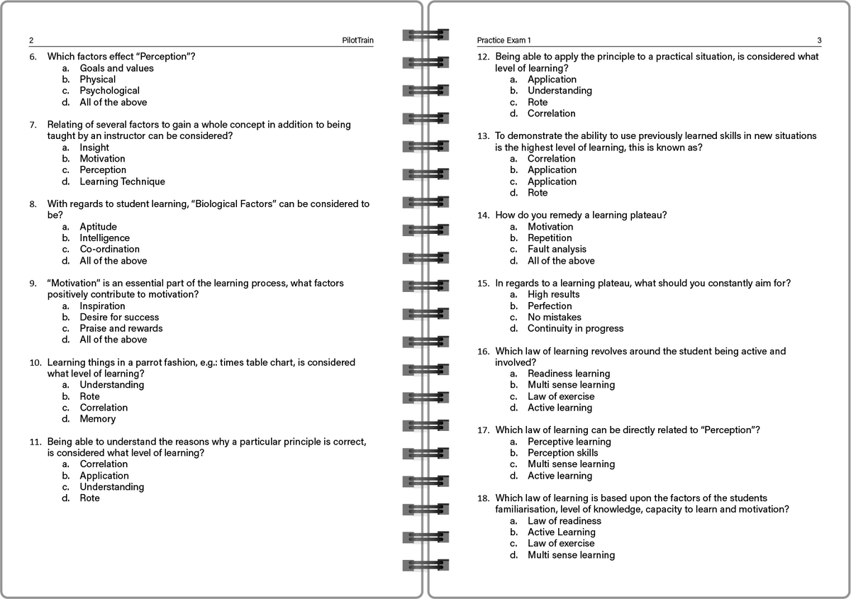 Practice Exams RPL | PPL | CPL | ATPL | IREX | The Aviator Store