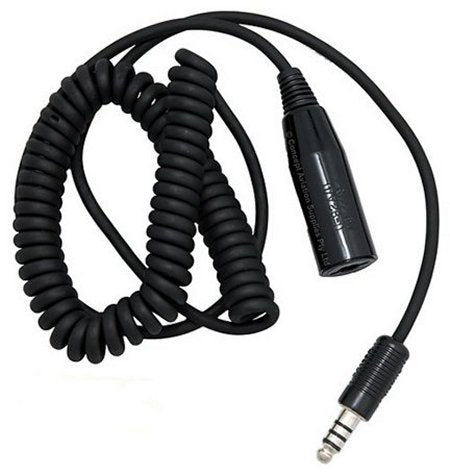 Helicopter Headset Extension Cable – Coiled Lightweight Version